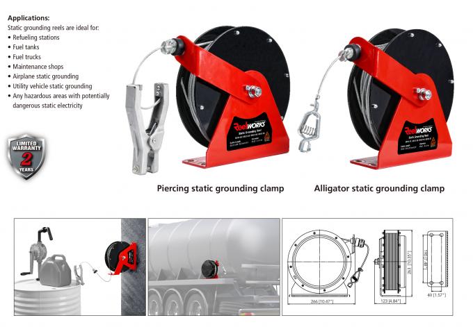 Industrial Grounding Electric Cable Reel For Utility Vehicle Static ...