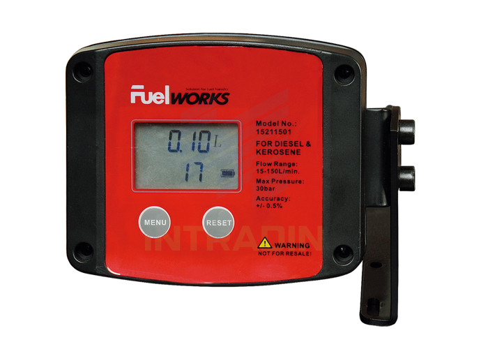 Oval Gear Inline Fuel Flow Meter 10 - 100 LPM Flow Rate 15 Meters