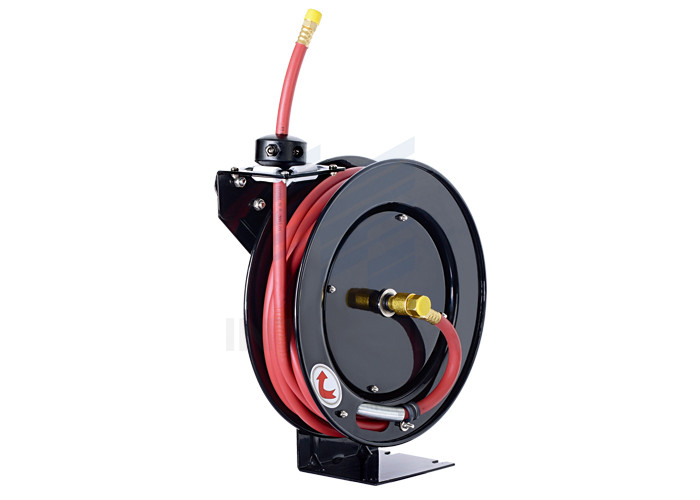 Spring Driven Air And Water Hose Reel , Four Direction Non - Snog Hose ...